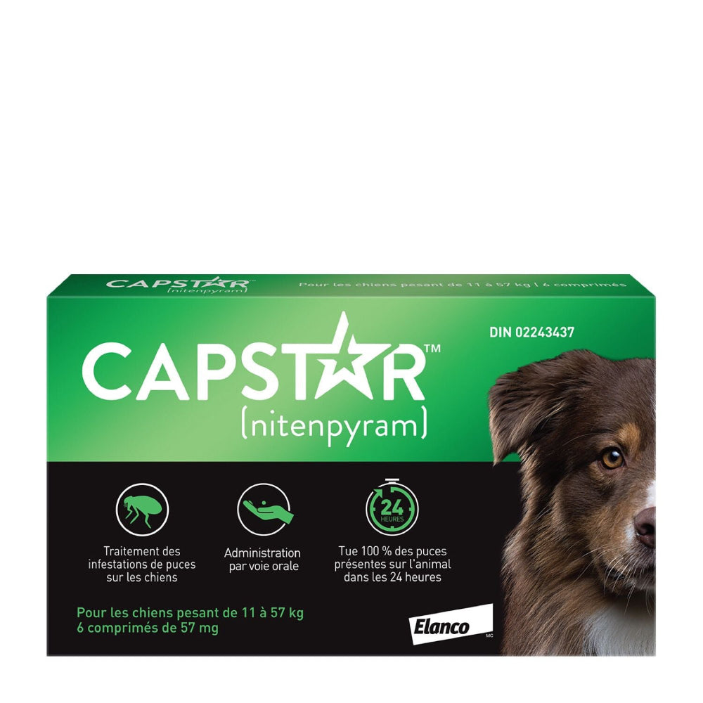 ELANCO, Capstar, Traitement antipuces oral, 11 À 5 7kg, Pour chien, Pa ...