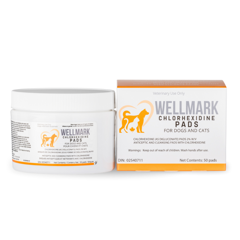 WELLMARK, Lingettes à la chlorhexidine, Pour chien et chat, Paquet de ...