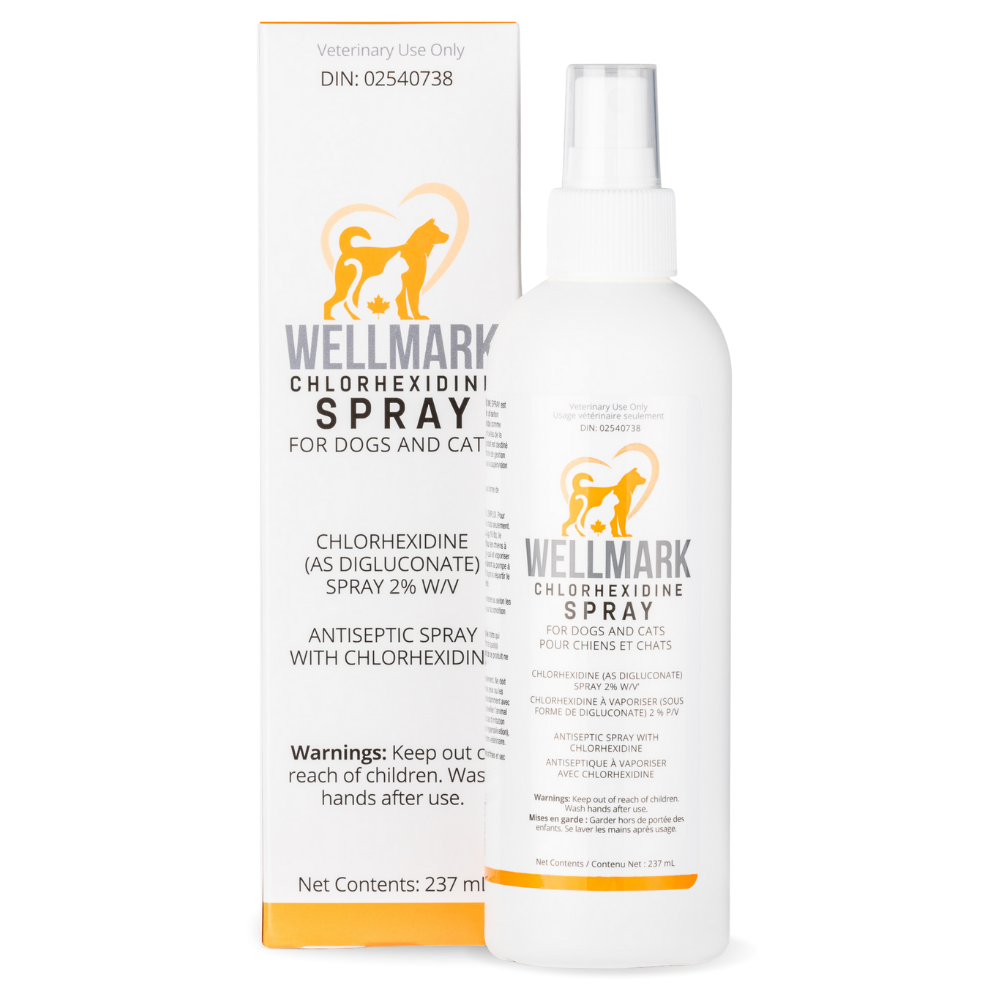 WELLMARK, Vaporisateur à la chlorhexidine, Pour chien et chat, 237 ml ...