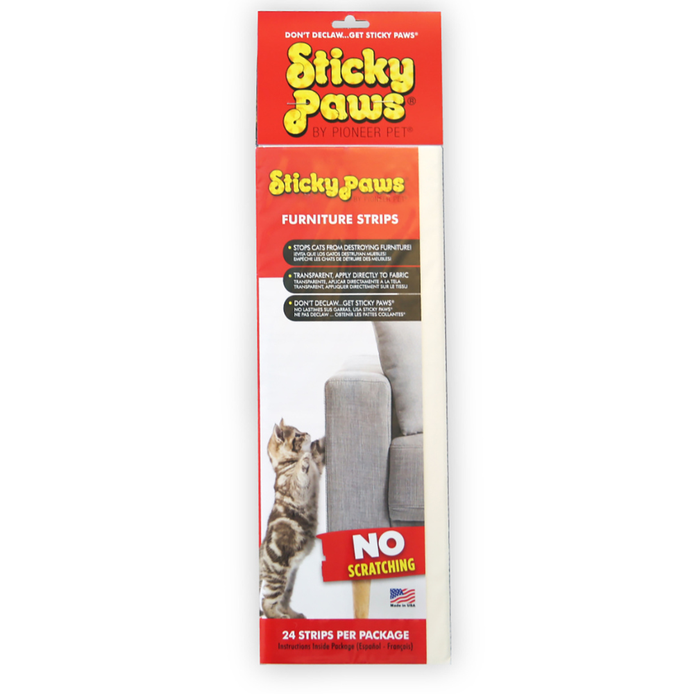 PIONNER PET, Sticky Paws Furniture Strips, Lanières collantes anti-gri ...