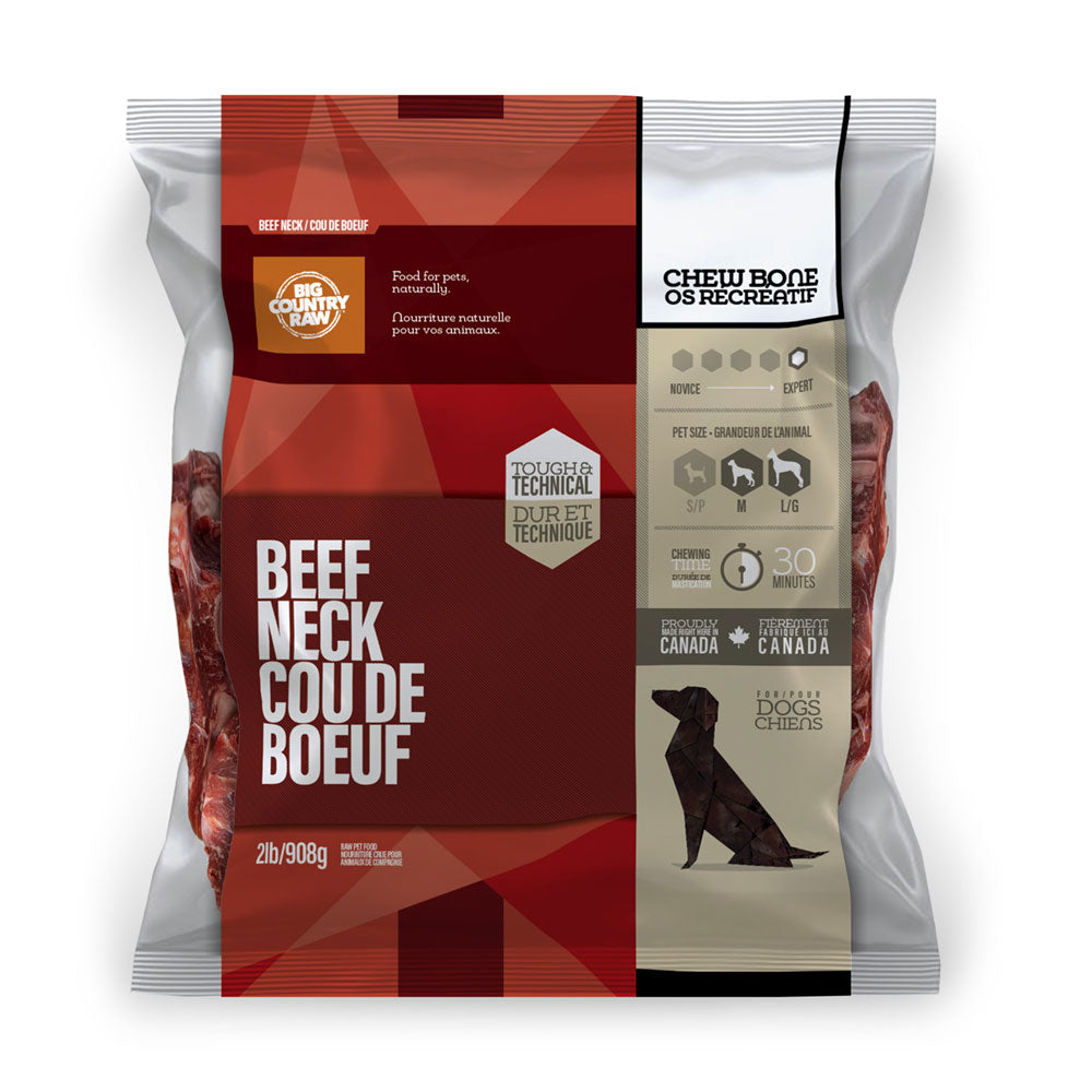 BIG COUNTRY RAW, Os, Cou de boeuf, Pour chien, 2lb – MEUNERIE DALPHOND