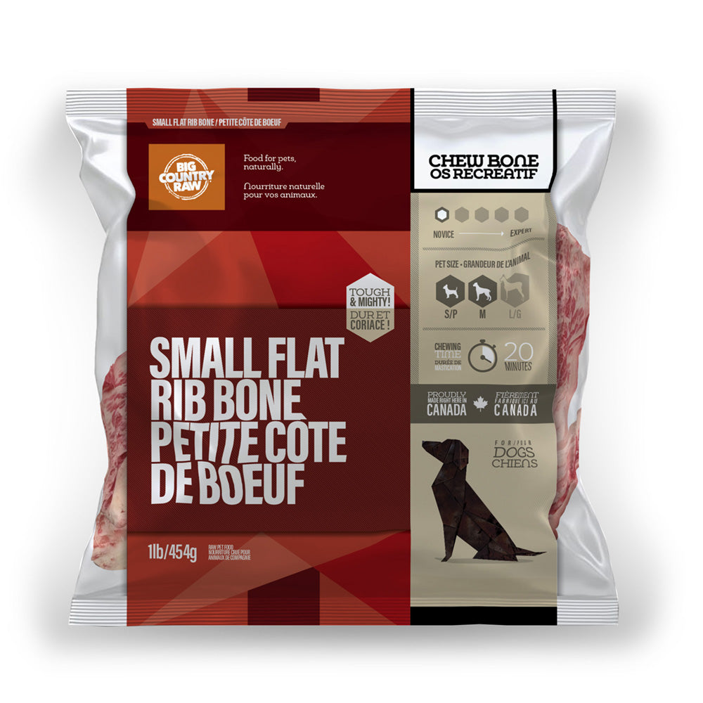 BIG COUNTRY RAW, Os, Petite côte de boeuf, Pour chien, 1lb – MEUNERIE ...